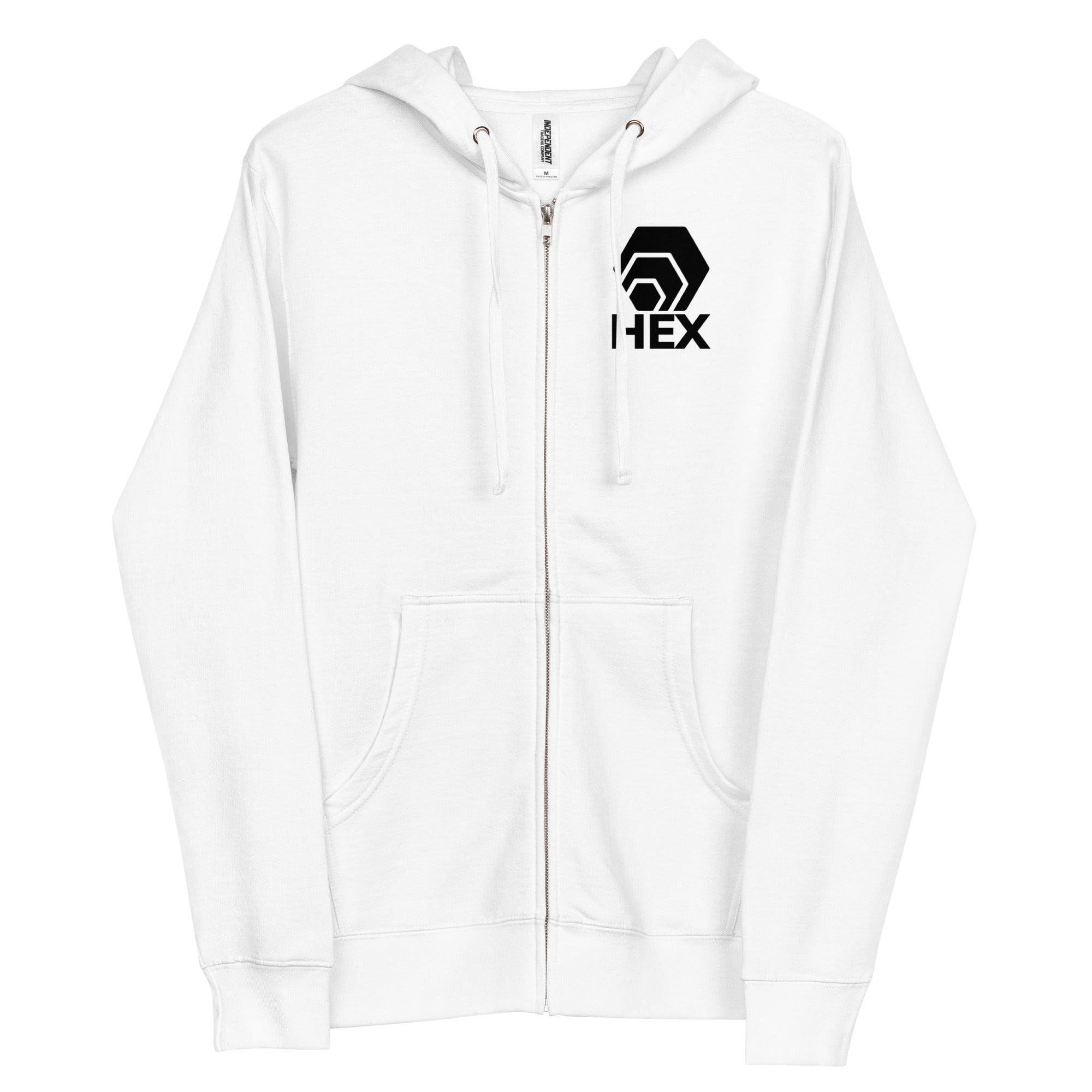 HEX Unisex Fleece Zip Up Hoodie (Front & Back) – Hexmerch.com
